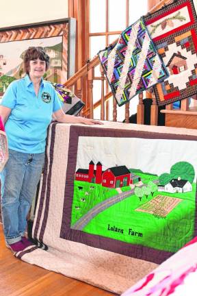 Quilts on display