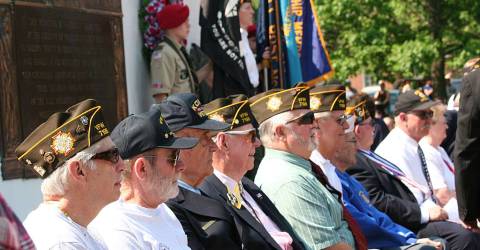 Township gives a solemn salute to its soldiers