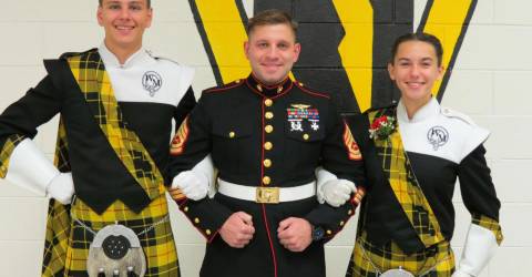 Bagpipes, drums, marching bands ... and Rock and Roll?