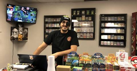 Trading-card, game store opens