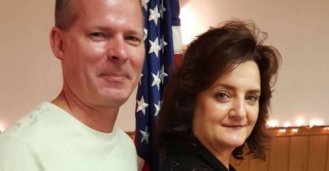 In the kitchen with Jeff and Linda Dolan