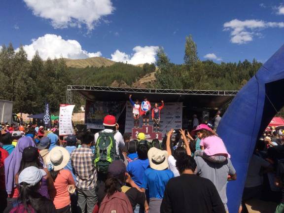 Titus Nicholson competes at Pan-Am race